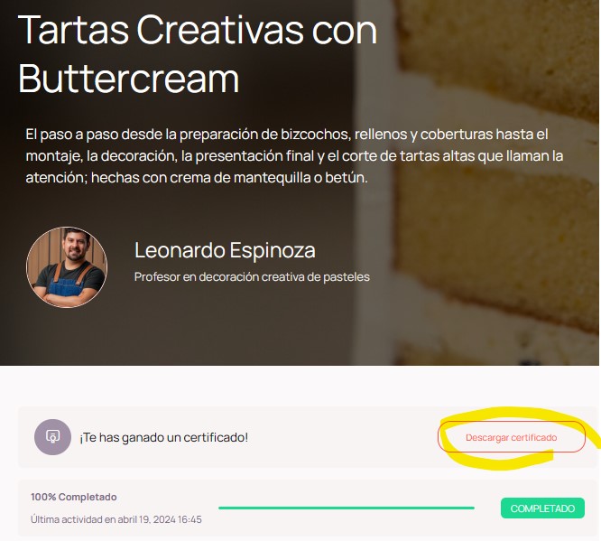 certificado - Scoolinary