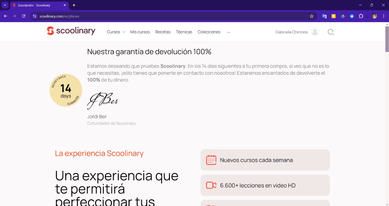 Acceso a recetarios - Scoolinary