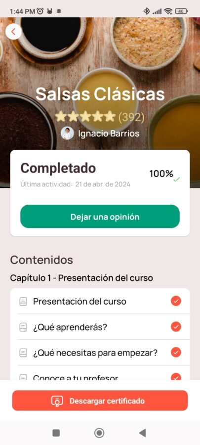 como se consigue el certificado? - Scoolinary