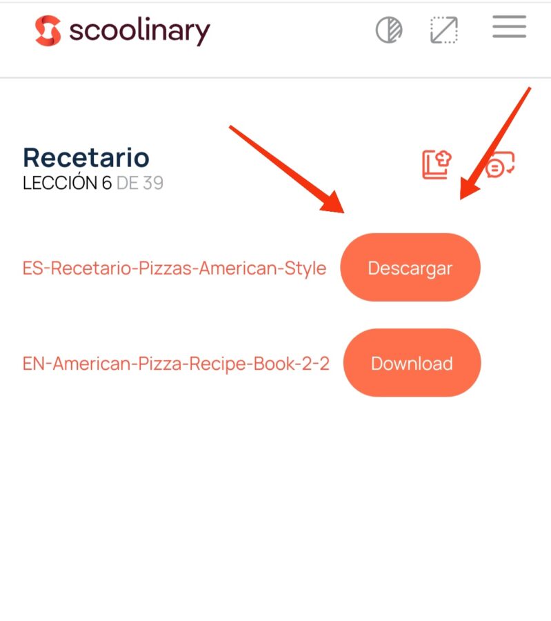 Cómo descargar los recetarios? - Scoolinary