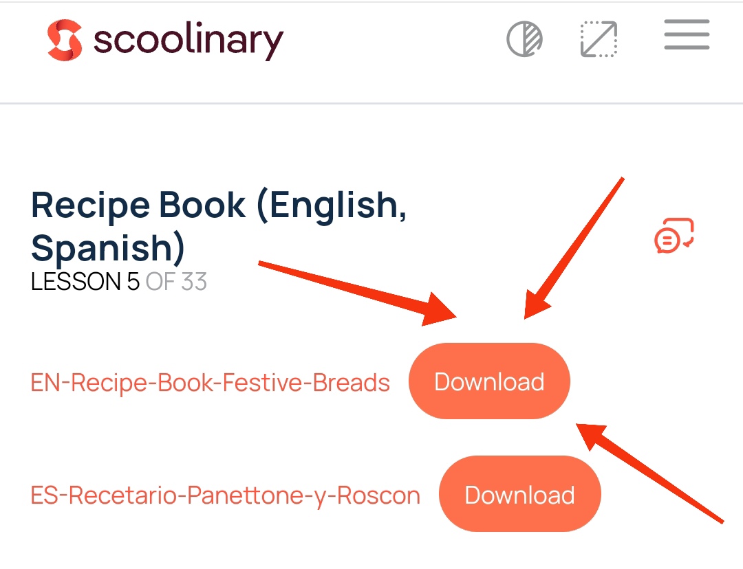 How do i download the recipe - Scoolinary